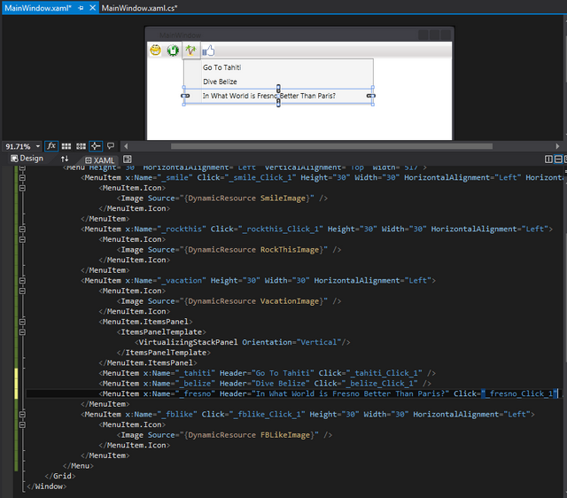 Creating Menus With Drop Down Sub Menus Using Images In Wpf Codeproject