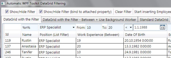 Automatic Wpf Toolkit Datagrid Filtering Codeproject