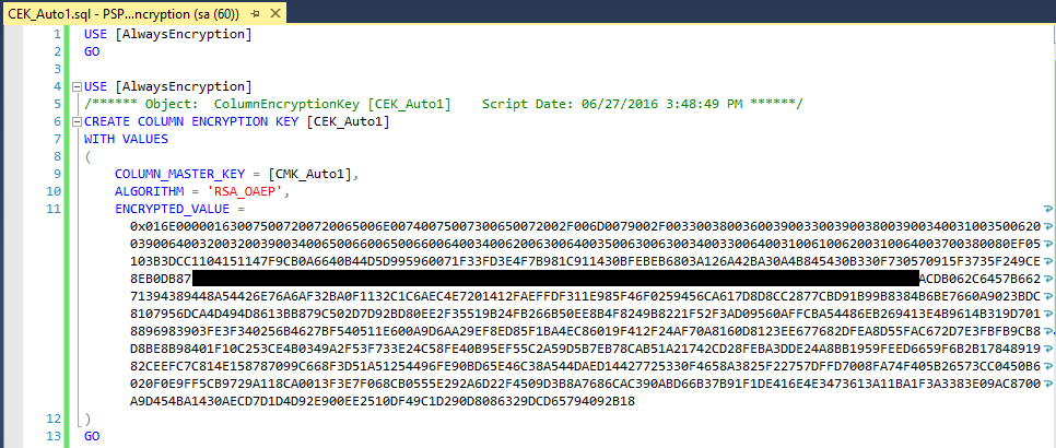 Always Encrypted Feature In Sql Server 2016 Codeproject