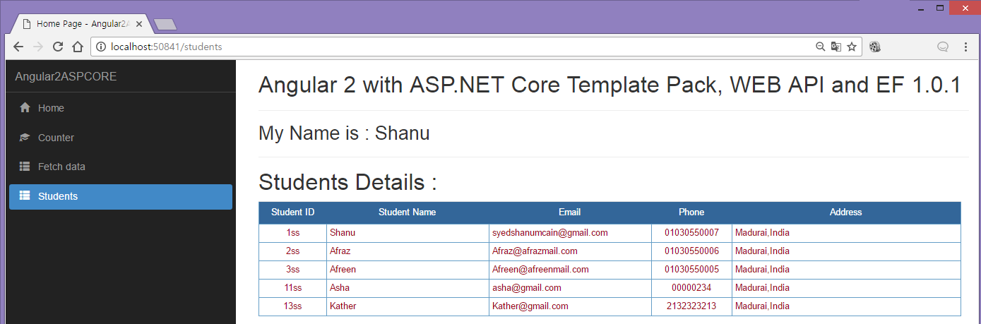 Aspnet Core Angular 2 Ef 101 Web Api Using Template Pack Codeproject