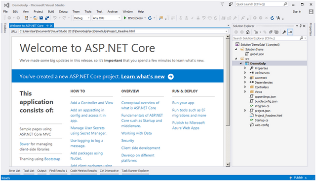 How To Use Gulp With Aspnet Core Mvc Codeproject