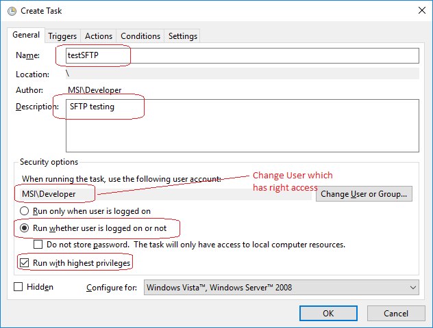 Secure Ftp Or Sftp Using Puttypsftp With C Open Source And Task Scheduler Configuration