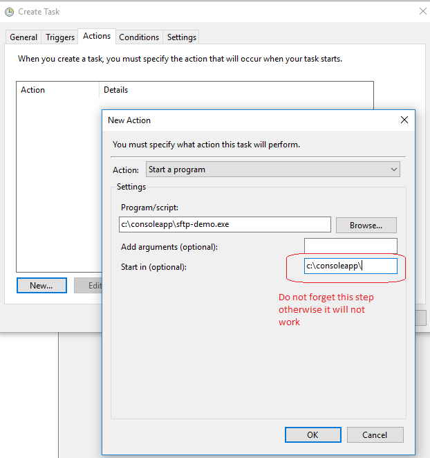 Secure Ftp Or Sftp Using Puttypsftp With C Open Source And Task Scheduler Configuration