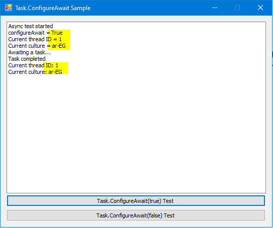 Understanding Synchronization Context Taskconfigureawait In Action Codeproject