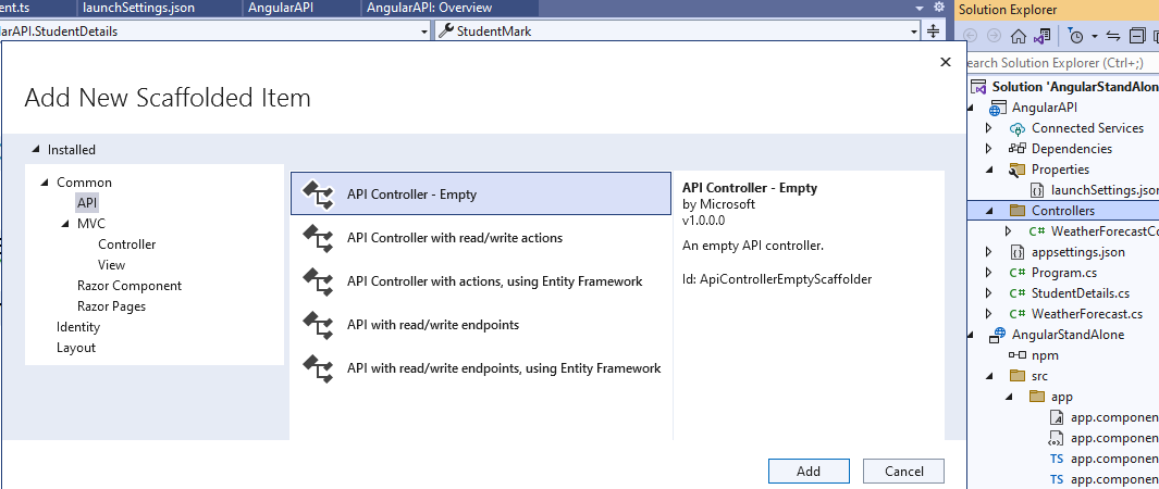 Easy To Learn Net 60 And Angular Getting Started Angular Standalone Template Part 2