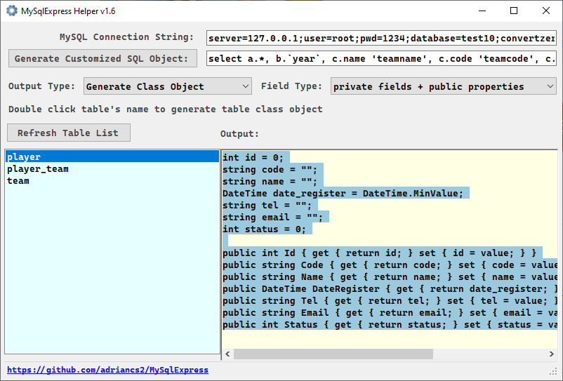 Mysqlexpress Convert Rows From Mysql Into Class Objects Codeproject