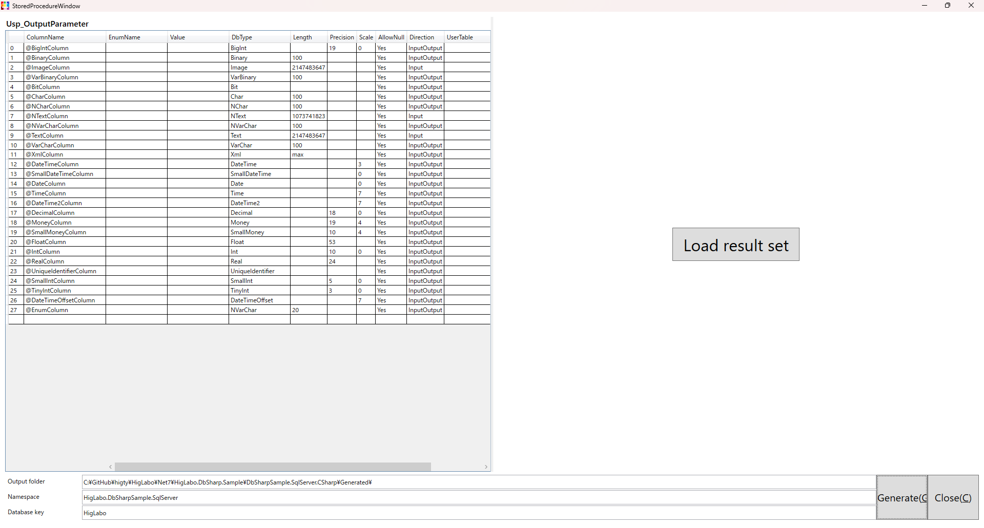 Dbsharpapplication C Source Code Generator Of Dal For Stored Procedure On Net8 Codeproject 9661