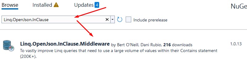 Improve Ef Core 67 Contains Performance With Openjson Sql Server Nuget Package Codeproject