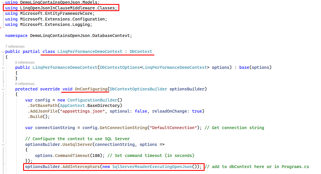 Improve Ef Core 67 Contains Performance With Openjson Sql Server Nuget Package Codeproject