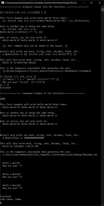 Text Template Transformation Engine Code Generation Tool In C Codeproject