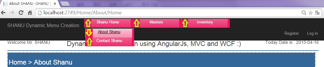 Angular Js Dynamic Menu Creation Using Mvc And Wcf Rest Codeproject