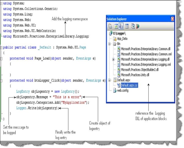 Five Steps To Using A Logging Utility In Your Projects Using Application Blocks Codeproject