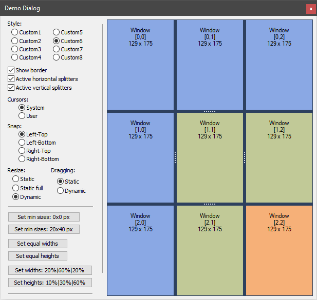 Splitterctrl A Control For The Partition Of Some Window By Several Parts Codeproject