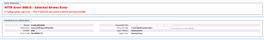 How To Solve The Fastcgi Process Exited Unexpectedly Error Codeproject