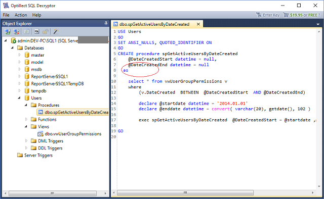 Decrypt Sql Server Objects Codeproject
