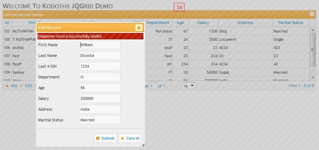 Using Jqgrid In Aspnet Codeproject