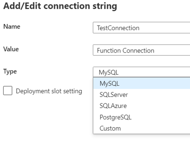 Reading Entries From Application Settings And Connection Strings In Azure Function Using C Net