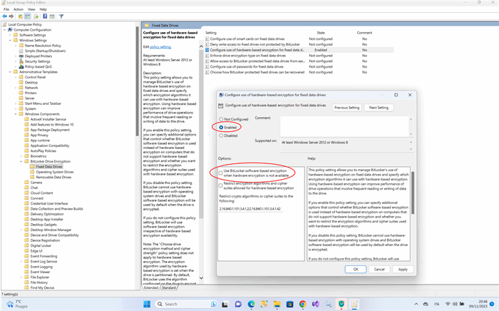 How To Enable Bitlocker Hardware Encryption On Seds Codeproject