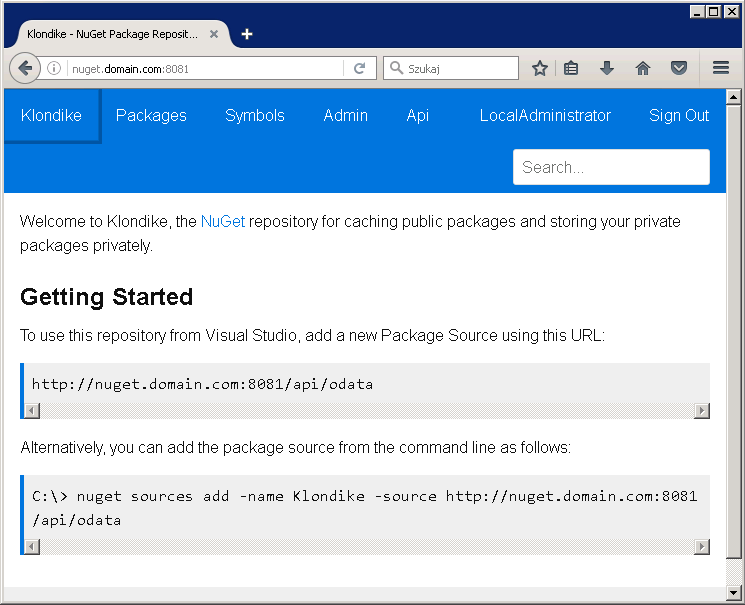 Create Private Nuget Server With Klondike Server Codeproject
