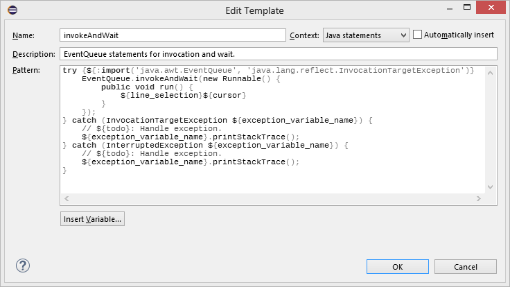 Eclipse Java Eventqueue Templates Codeproject