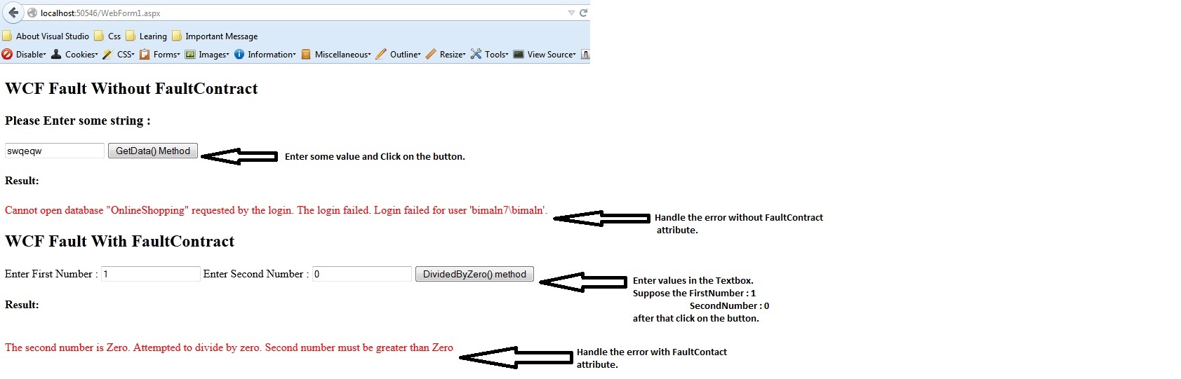Handle Errors In Wcf With And Without Faultcontract Attributes Codeproject