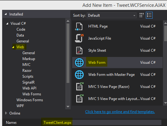 Simple Demo Wcf Ajax Web Service Codeproject