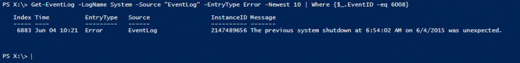 Powershell Script Windows Last Shutdown Codeproject