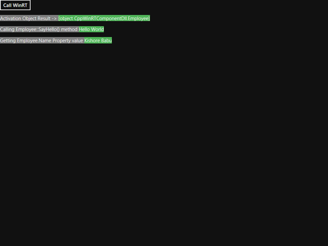 Under The Hood Part 5 Javascript Application And C Winrt Component Dll Winrt Windows 8 C