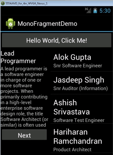 Monoandroid Using Fragments In Mobile App Codeproject 7778