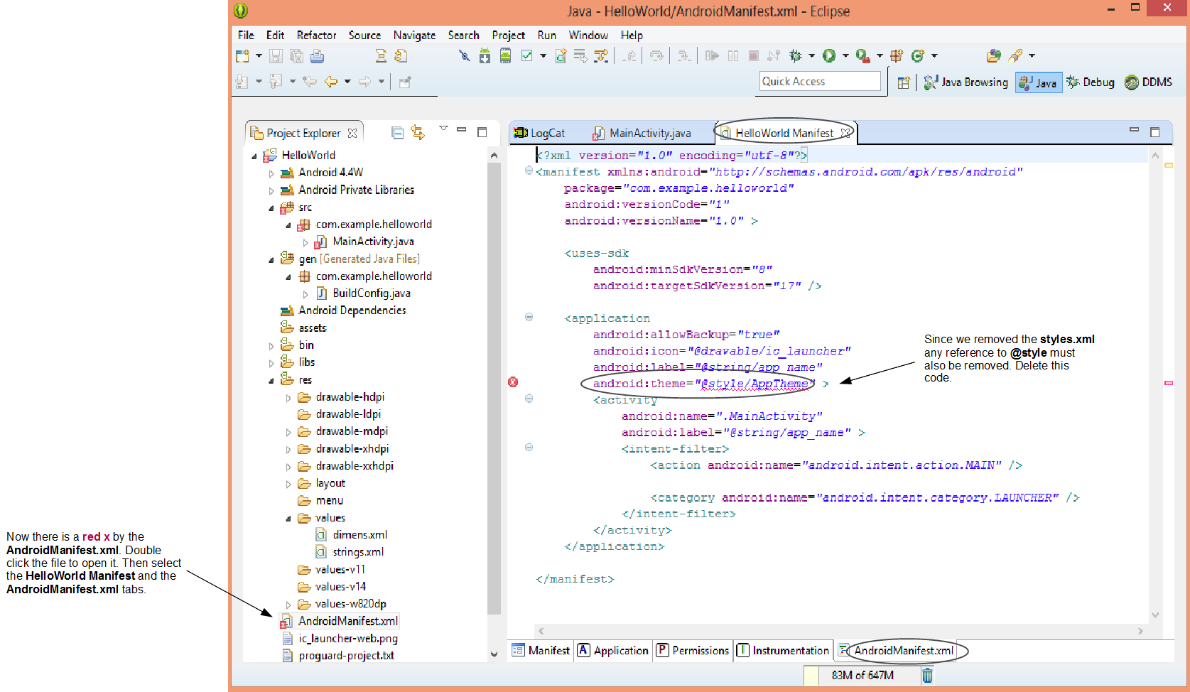Creating A Simple Hello World Android Project Codeproject
