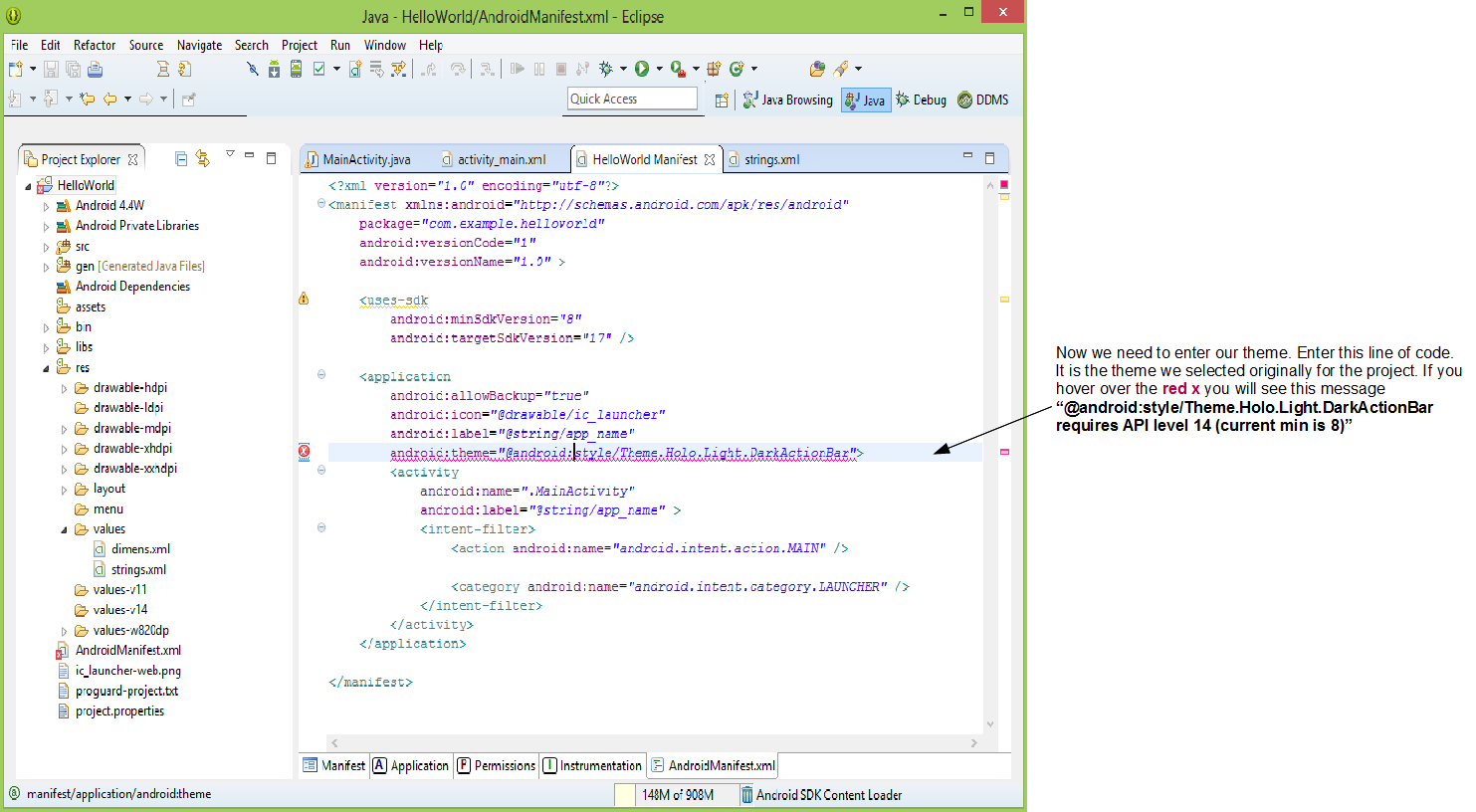 Creating A Simple Hello World Android Project Codeproject