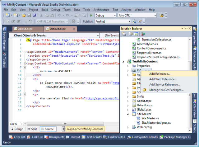 Minify Contents Reduce Page Size Codeproject