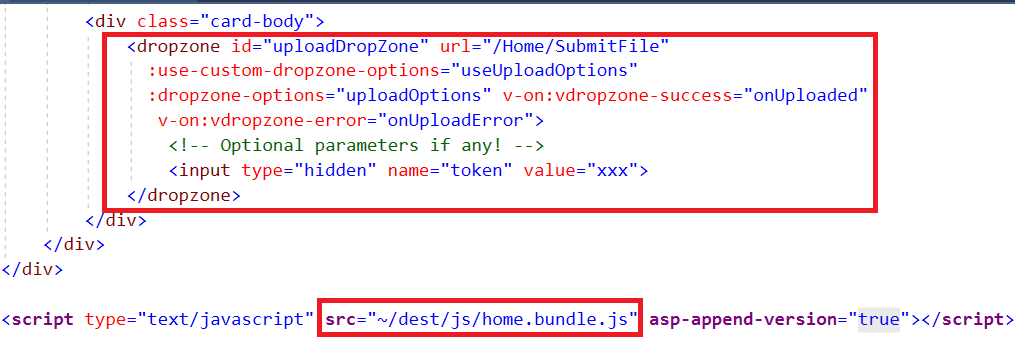 Integrating Vuejs V4 In Aspnet Core 31 Mvc And File Uploading Using Dropzone Codeproject