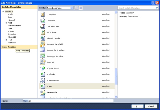 Forums Application Using Mvc4 And Entity Framework Codeproject 7733