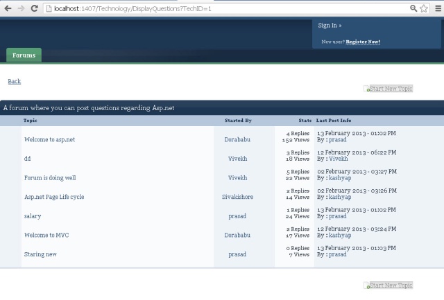 Forums Application Using Mvc4 And Entity Framework Codeproject 1257