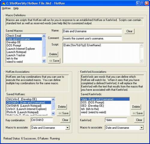 Hotkee Macro Utility Assign Simple Scripts To Hotkeys Or Keywords Codeproject