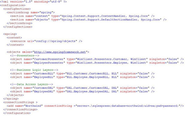 Dependency Injection Using Springnet Codeproject