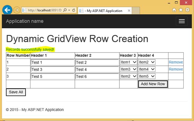 Dynamically Adding And Deleting Rows In Gridview And Saving All Rows At Once Codeproject