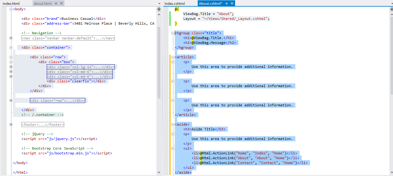 Aspnet Mvc Application With Custom Bootstrap Theme Vs 2012 Vs 2013 And Vs 2015 Codeproject