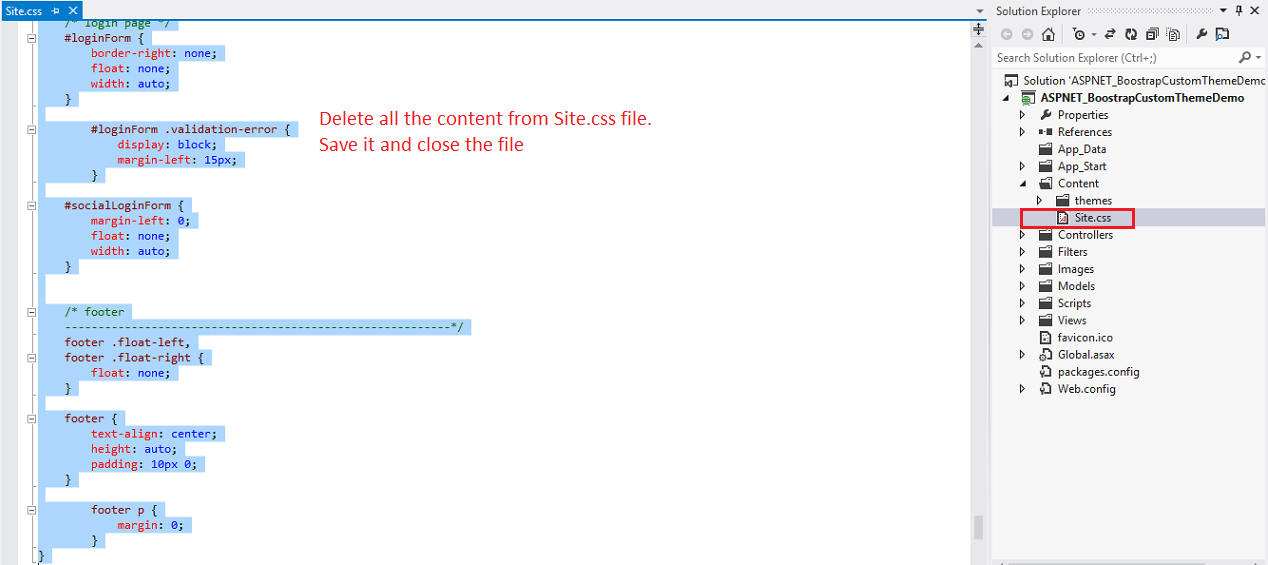 Aspnet Mvc Application With Custom Bootstrap Theme Vs 2012 Vs 2013 And Vs 2015 Codeproject