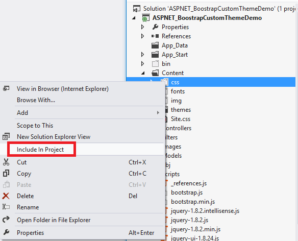 Aspnet Mvc Application With Custom Bootstrap Theme Vs 2012 Vs 2013 And Vs 2015 Codeproject