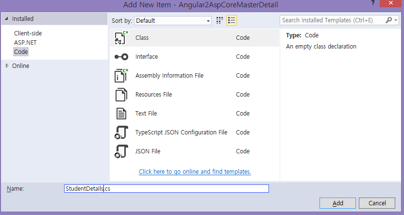 Aspnet Core Angular 2 Master Detail Html Grid Using Web Api And Ef 101 Codeproject