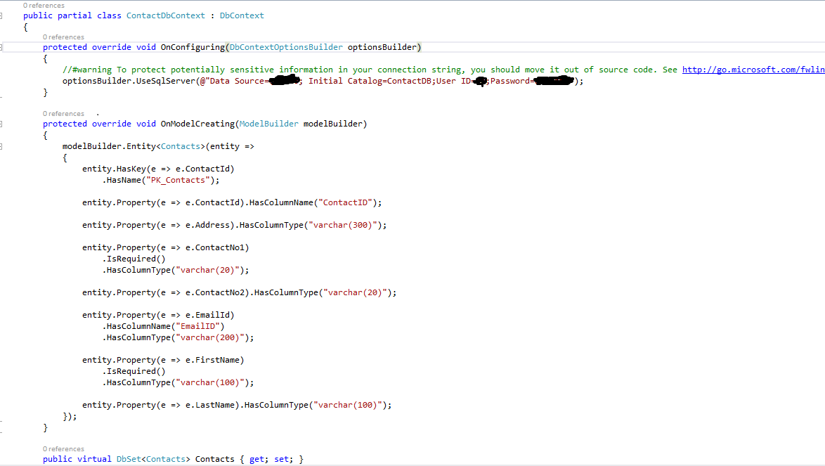 Execute Stored Procedure Using Entity Framework Core In Net Core Class Library Project