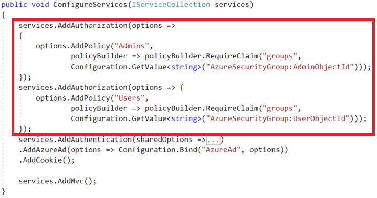 Authentication And Authorization In Aspnet Core 20 Using Azure Active Directory And Openid 0238