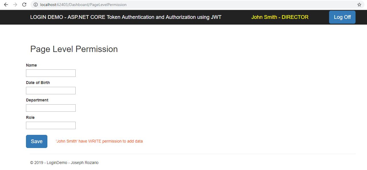 Aspnet Core Token Authentication And Authorization Using Jwt No Cookies Part 2 Codeproject
