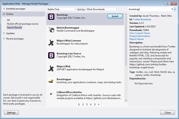 Design And Develop A Website Using Aspnet Mvc 4 Ef Knockoutjs And Bootstrap Part 1