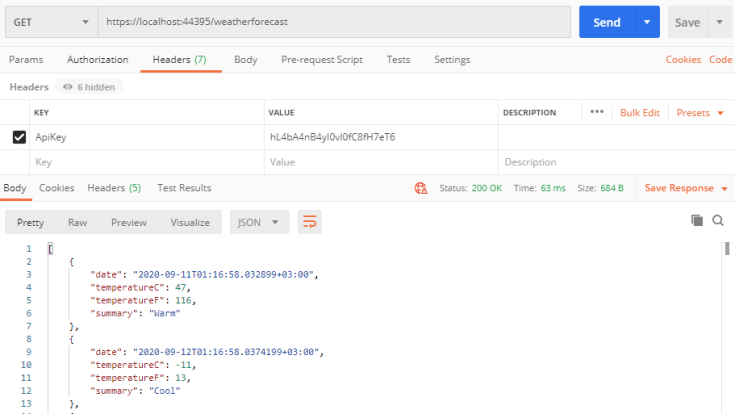 Secure Aspnet Core Web Api Using Api Key Authentication Codeproject