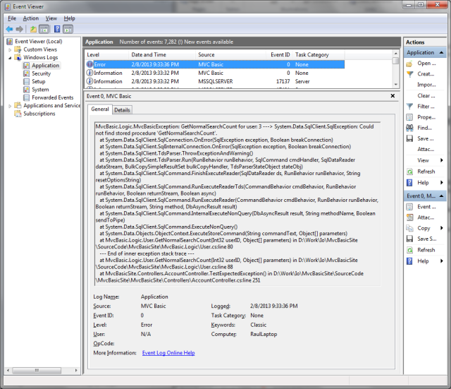 Mvc Basic Site Step 2 Exceptions Management Codeproject