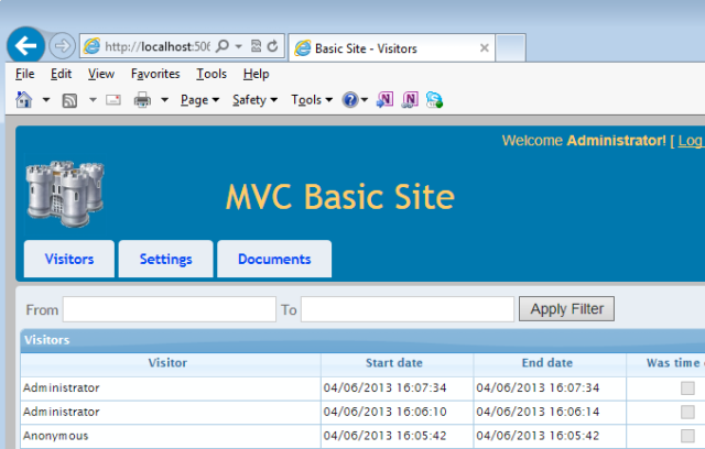 Mvc Basic Site Step 3 Dynamic Layouts And Site Admin With Ajax Jqgrid Controller