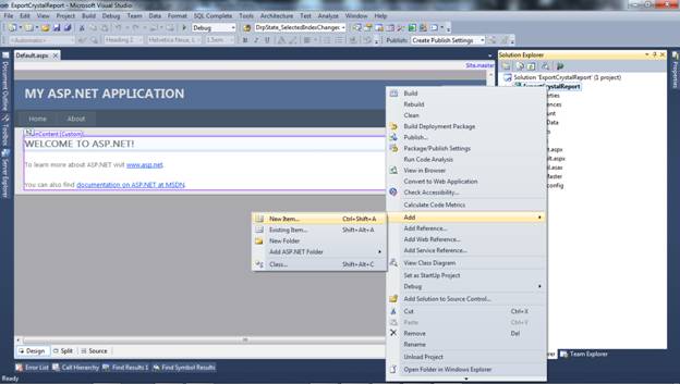 How To Export Crystal Report On Button Click In To Pdf Excel Word Html Rtf In Aspnet C